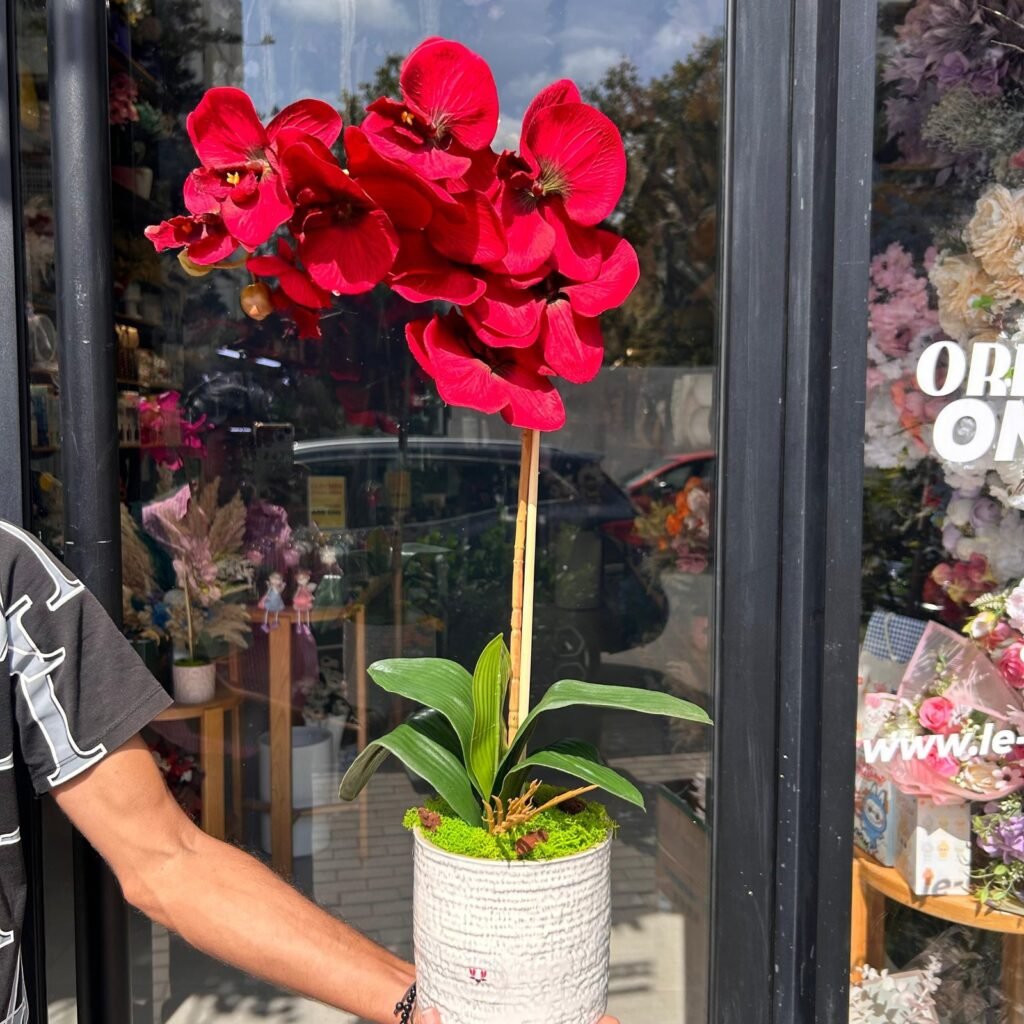 Orchidée Rouge Artificielle - Fleuriste à Casablanca - Acheter Et ...